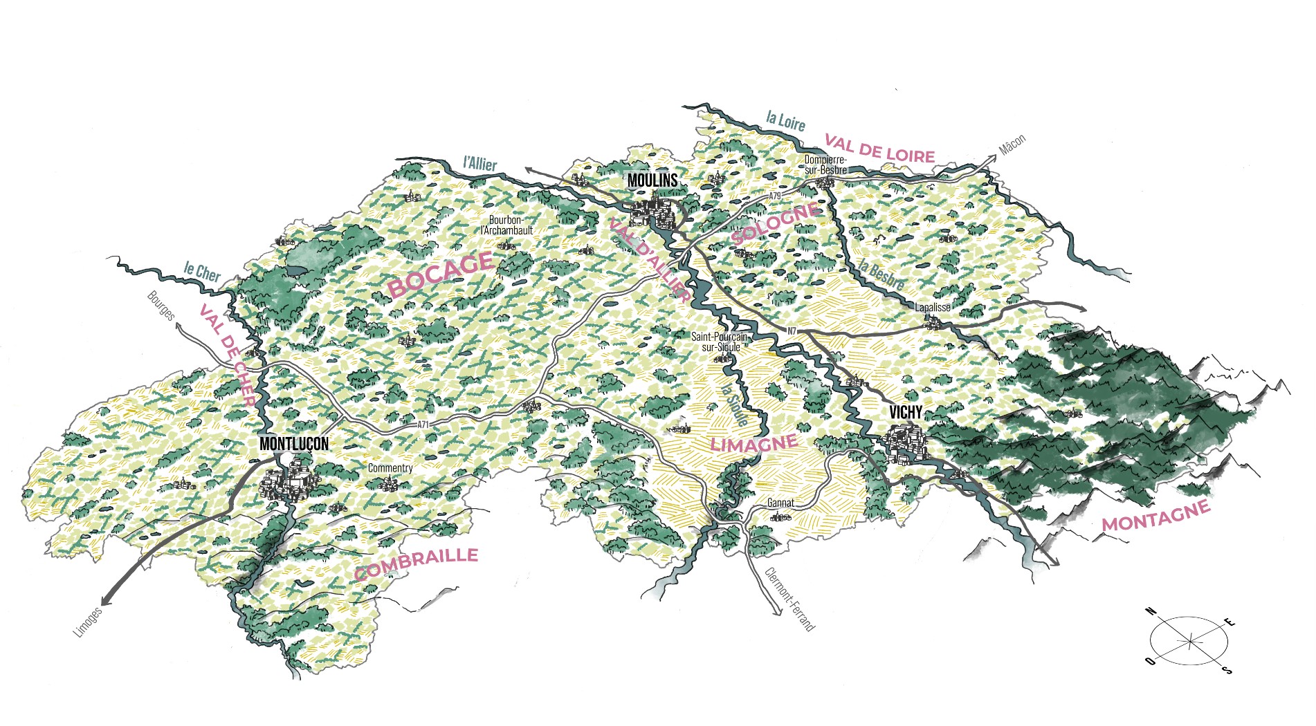 Atlas des paysages du département • Département de l’Allier (03) | Epode